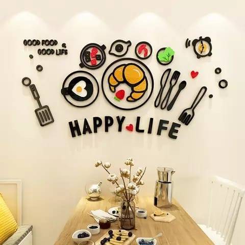 3d acrylic wall stickers for Kitchen-Dining - your e-shop