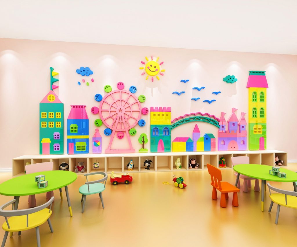 3D acrylic design kindergarten classroom wall decoration - your e-shop